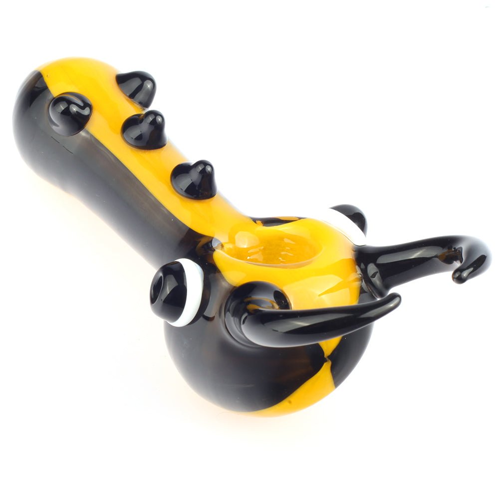 Stag Beetle Heady Themed Glass Spoon Pipe - Puffing Bird
