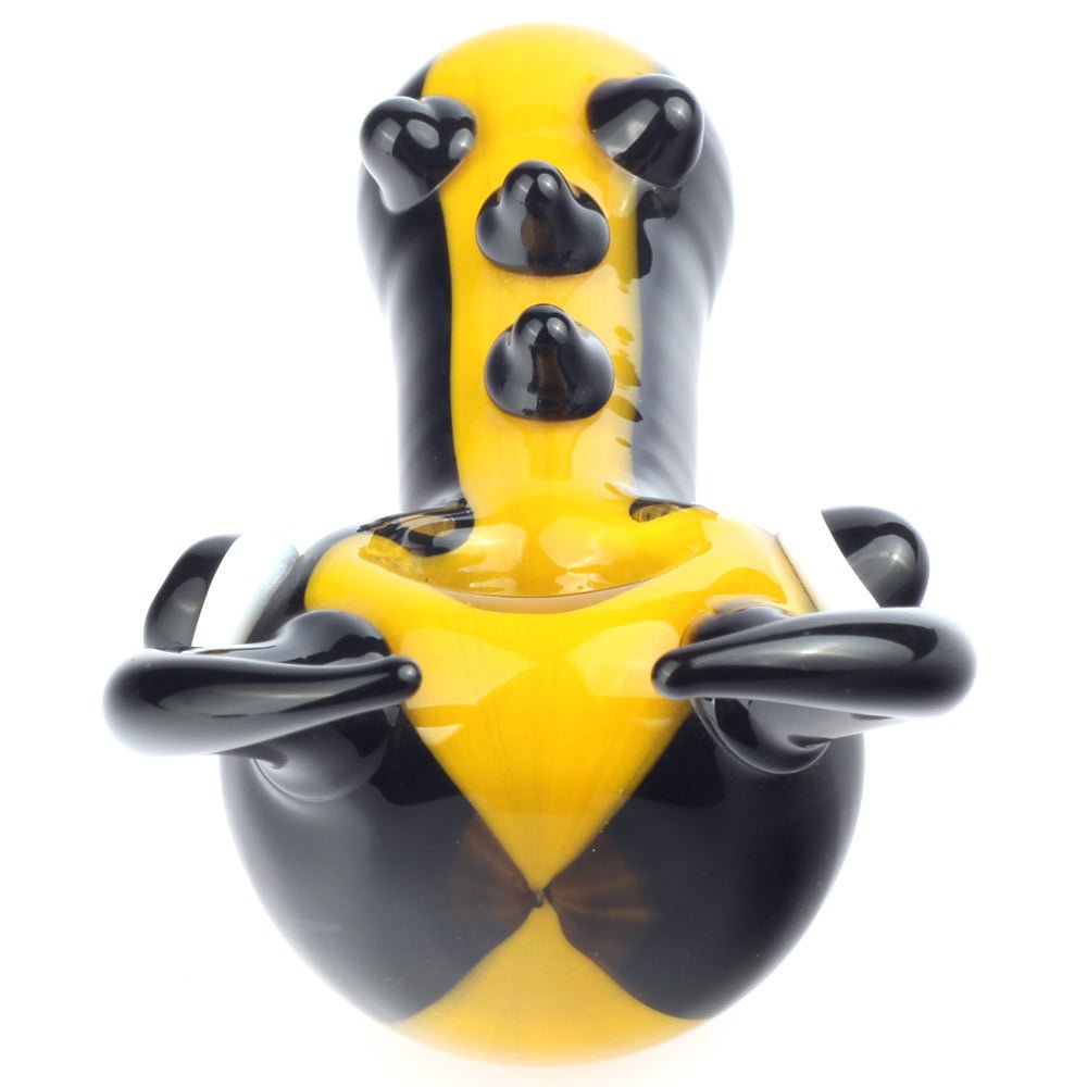Stag Beetle Heady Themed Glass Spoon Pipe - Puffing Bird