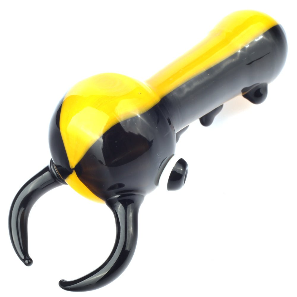 Stag Beetle Heady Themed Glass Spoon Pipe - Puffing Bird