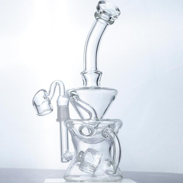 10" Swiss Perc Heady Dab Rig - Puffing Bird