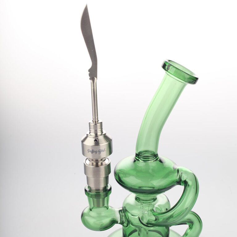 Titanium Carb Cap W/ Sword Blade Carver - Puffing Bird
