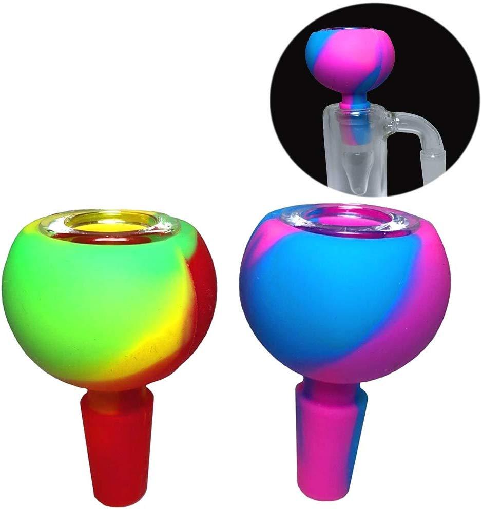 Two-Color Silicone Colorful Bubble Carb Cap (2pcs) - Puffing Bird