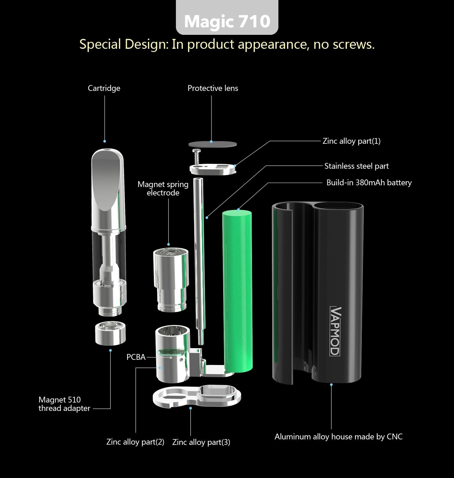 VAPMOD Magic 710 Box Mod - Puffing Bird