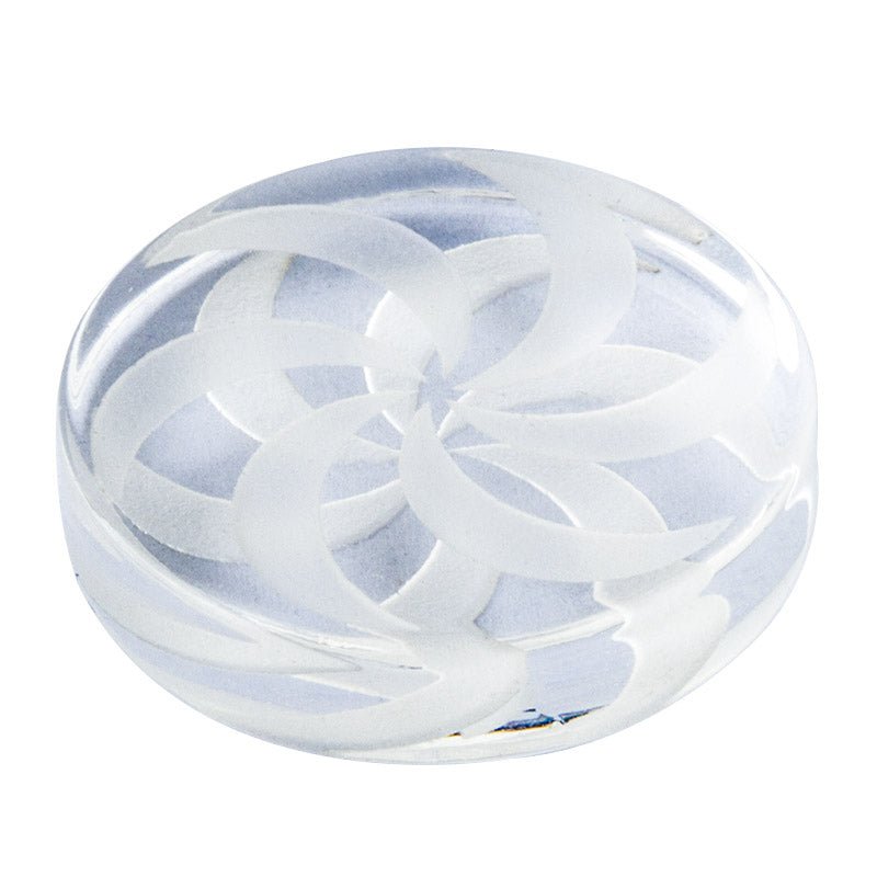 White Vortex Quartz Channel Cap 30mm - Puffing Bird