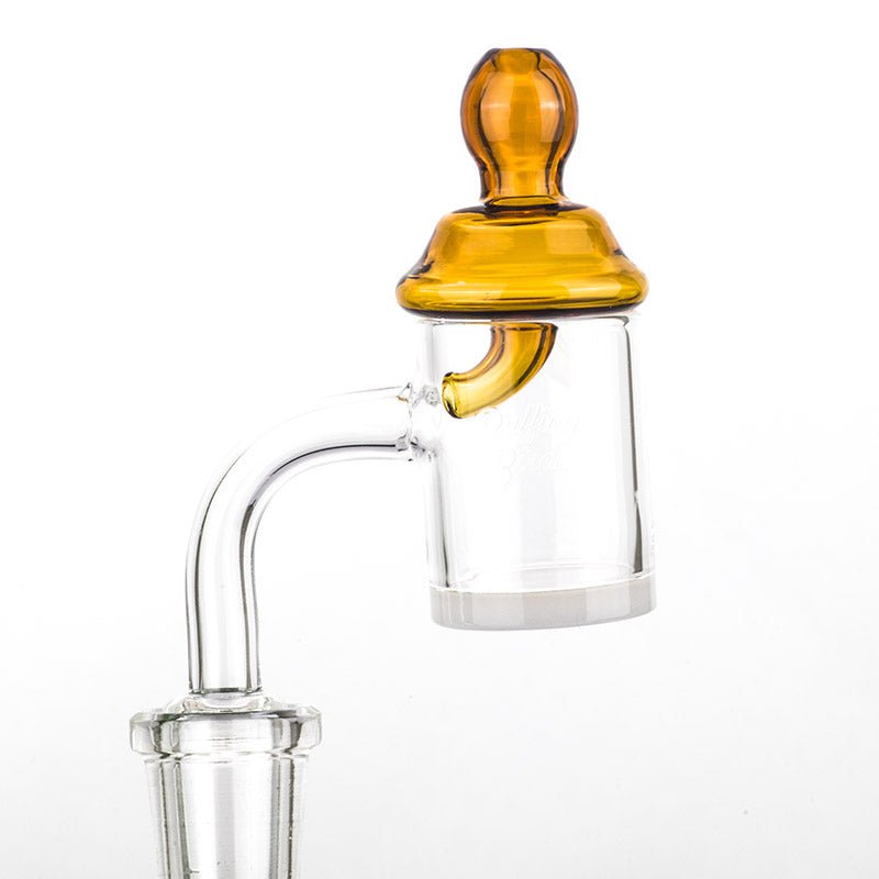 Yellow Glass Dab Carb Cap - Puffing Bird