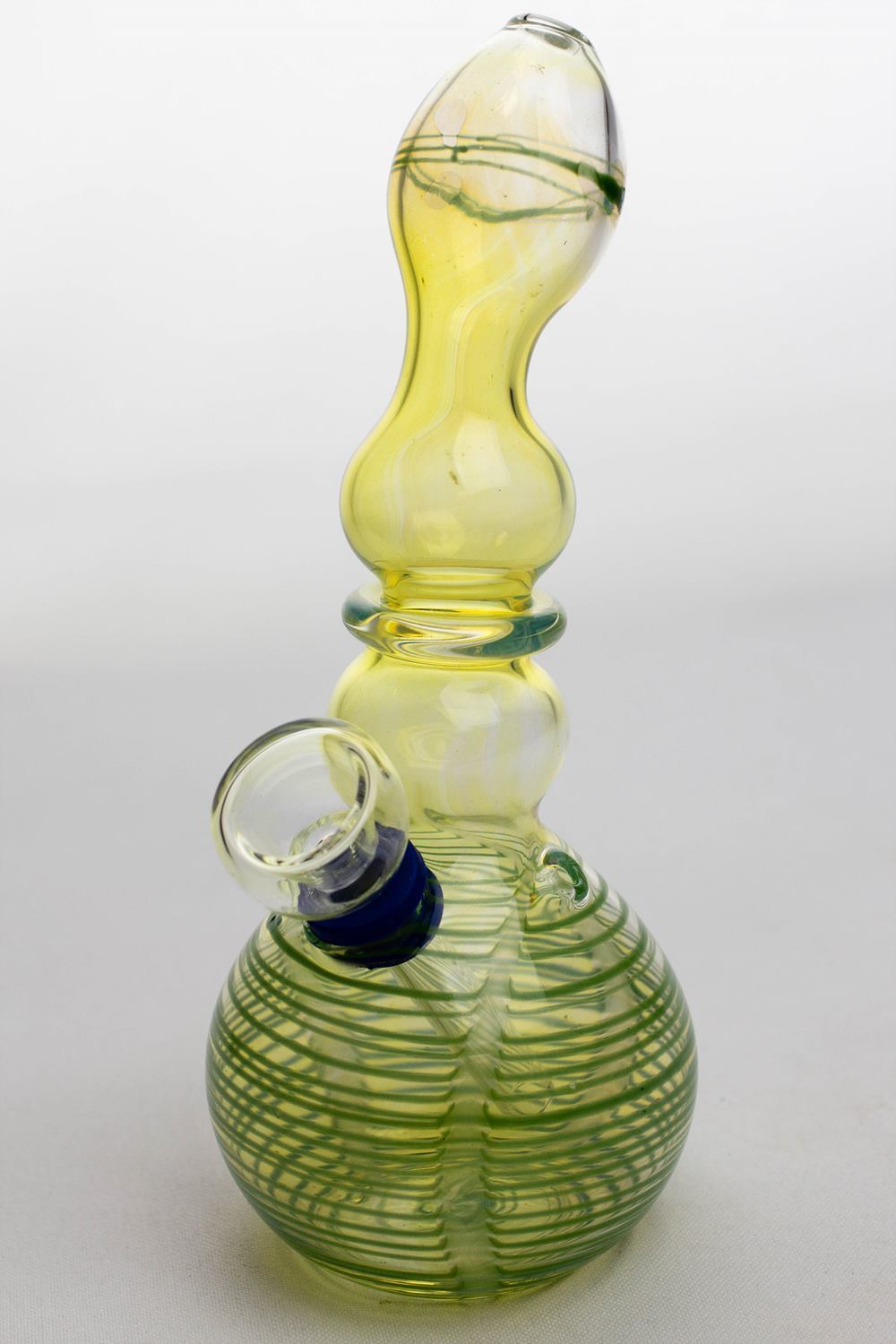 6" changing color glass water bong - Puffing Bird