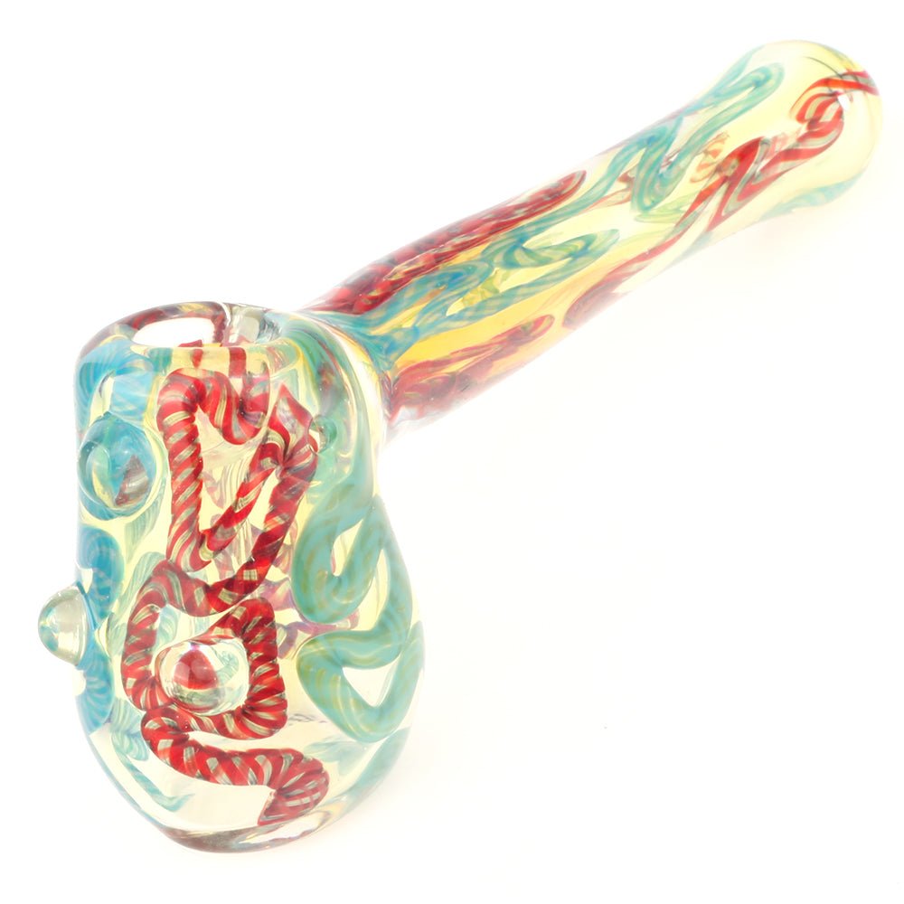 4.3" Fumed Glass Milli Hammer Bubbler - Puffing Bird