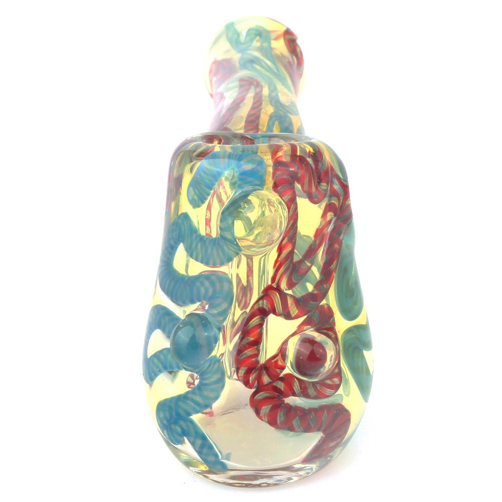 4.3" Fumed Glass Milli Hammer Bubbler - Puffing Bird