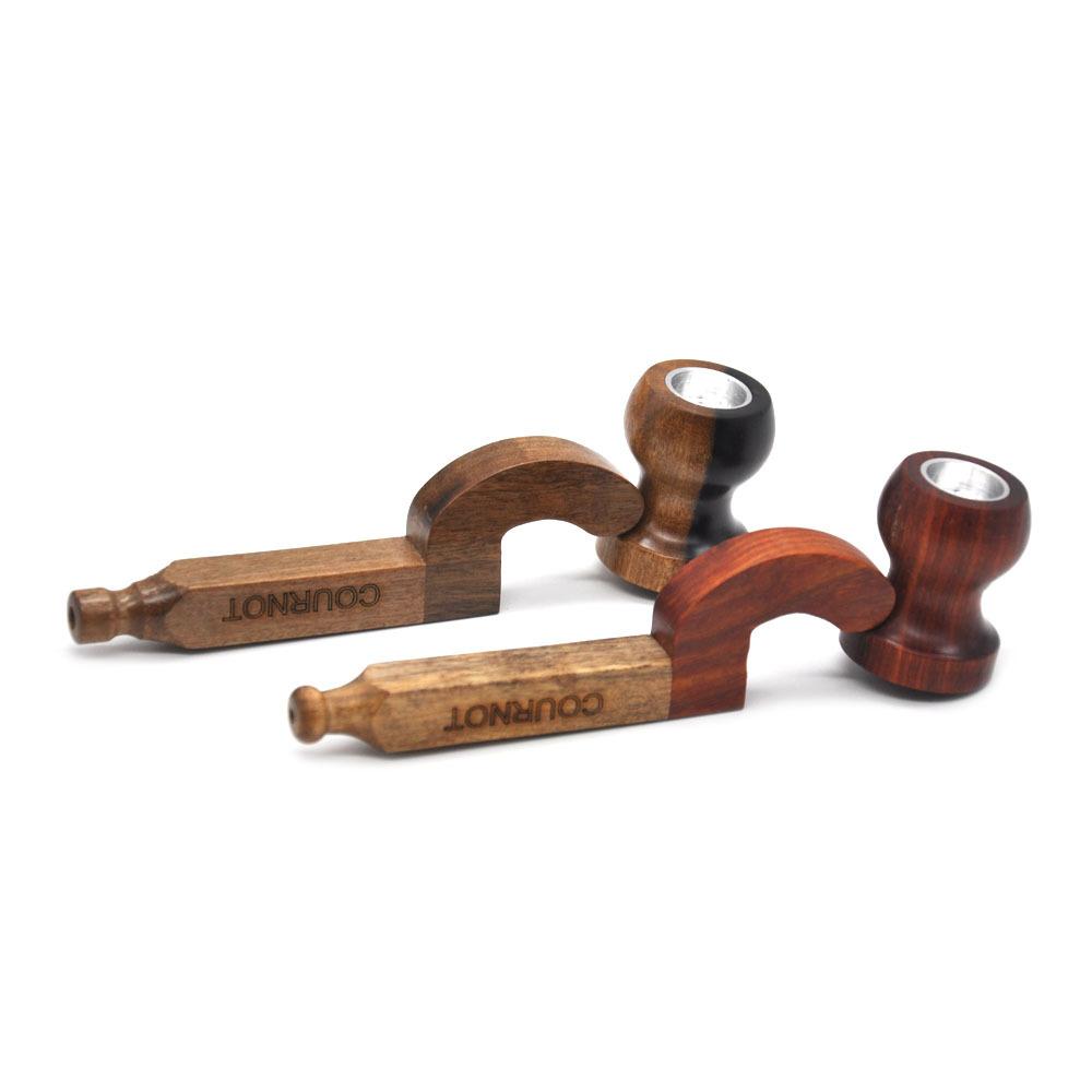 Creative Removable Wooden Portable Pipe (Random Color) - Puffing Bird