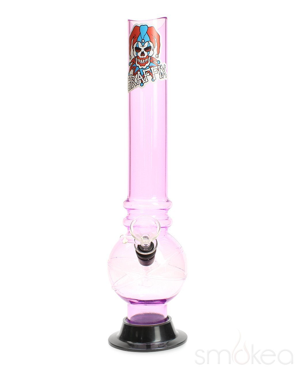 Graffix 12" Bubble Skinny Acrylic Bong - Puffing Bird