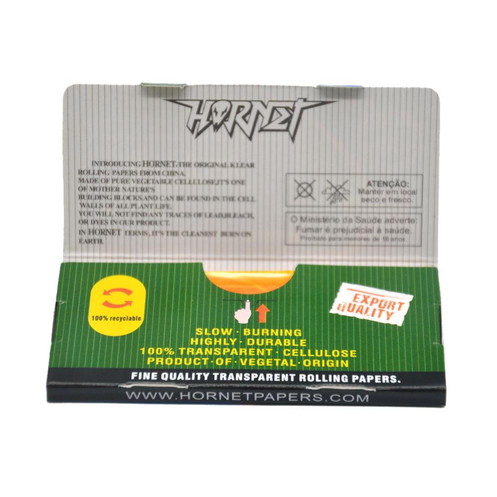 Hornet Transparent Gold Cellulose Rolling Papers 78MM 50 Papers ...