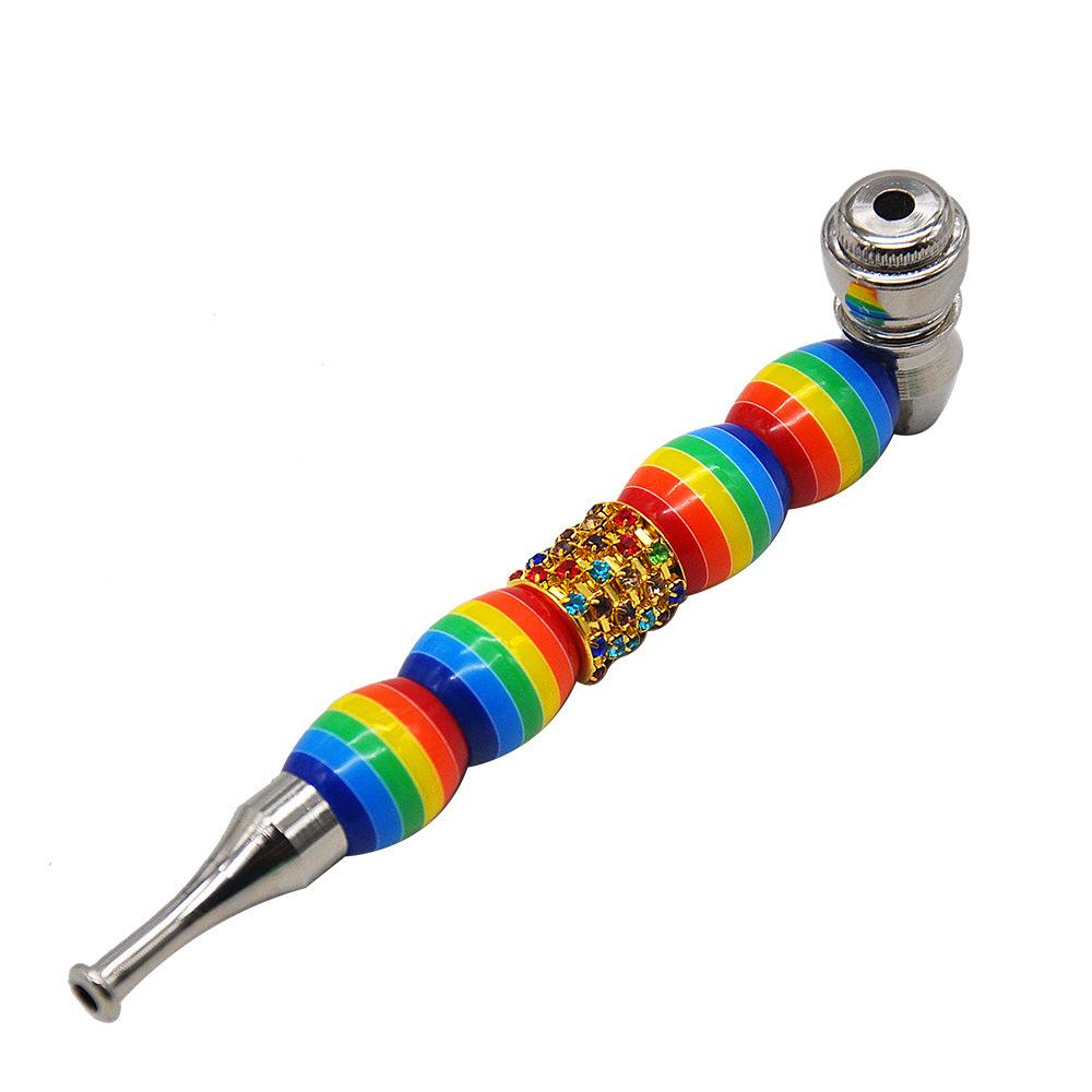 Multi-color Stem Metal Pipe w/ Cap - Puffing Bird