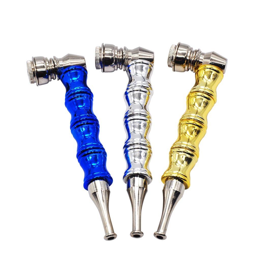 Bamboo Grip Metal Weed Pipe - Puffing Bird