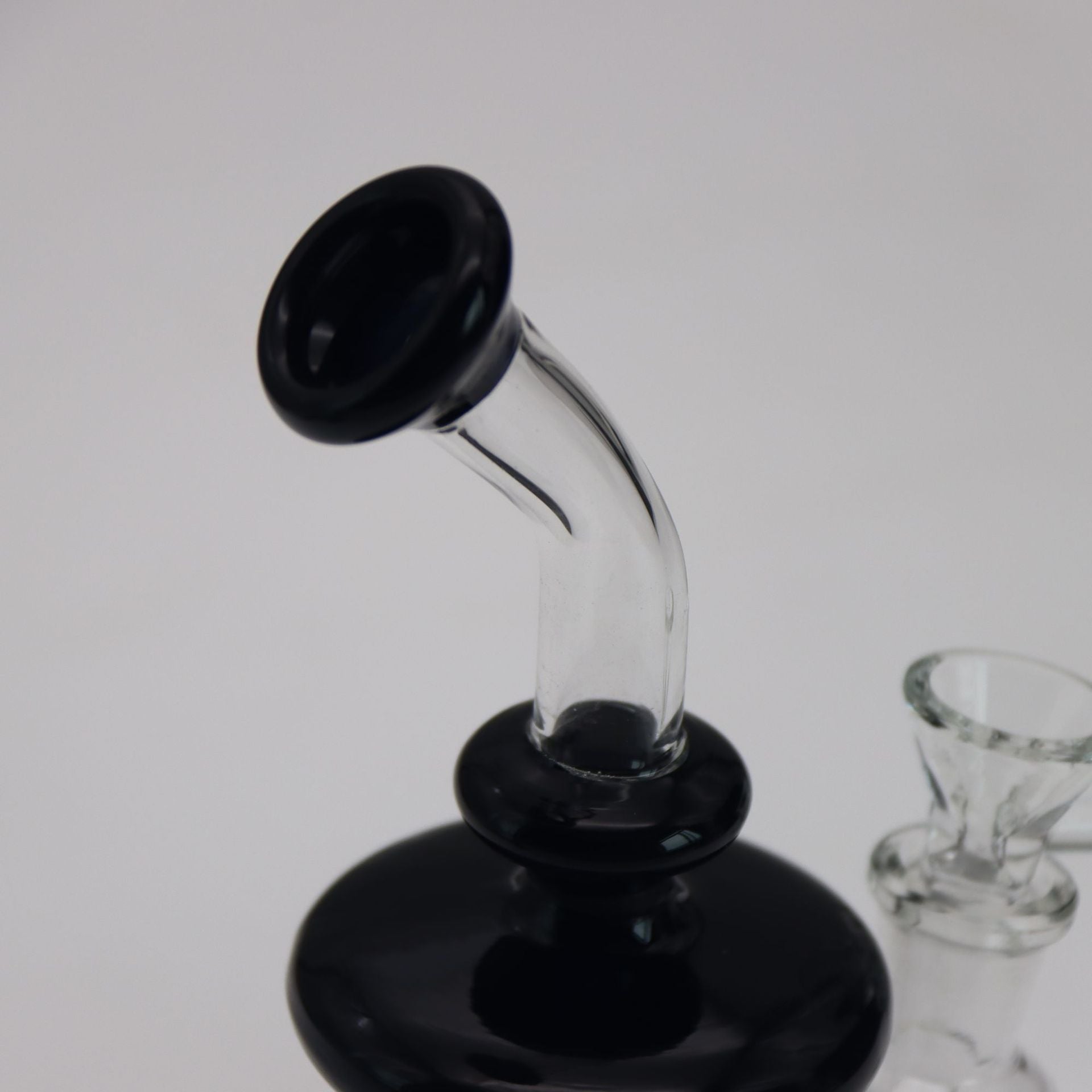 6" Glass Ball Black Dab Rig - Puffing Bird