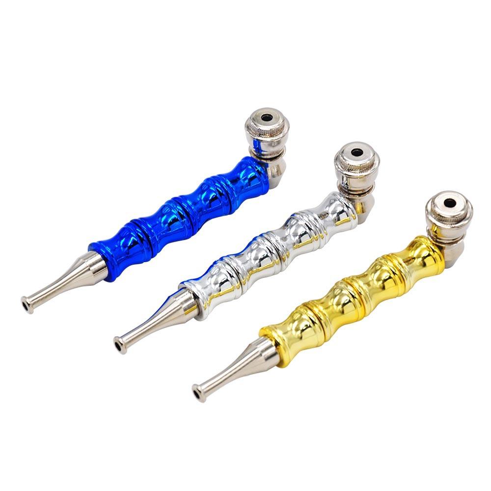 Bamboo Grip Metal Weed Pipe - Puffing Bird