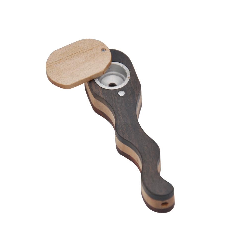 Sliding Cover Portable Wood Pipe - Puffing Bird