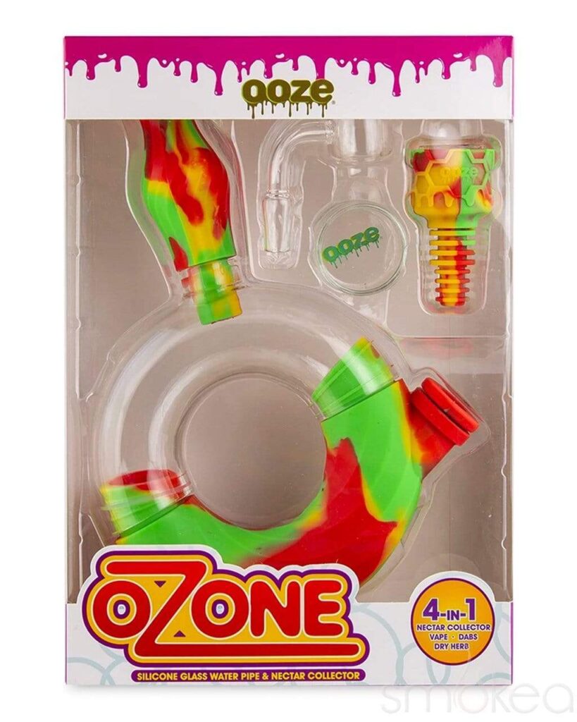 Ooze Ozone Silicone Water Pipe & Nectar Collector - Puffing Bird