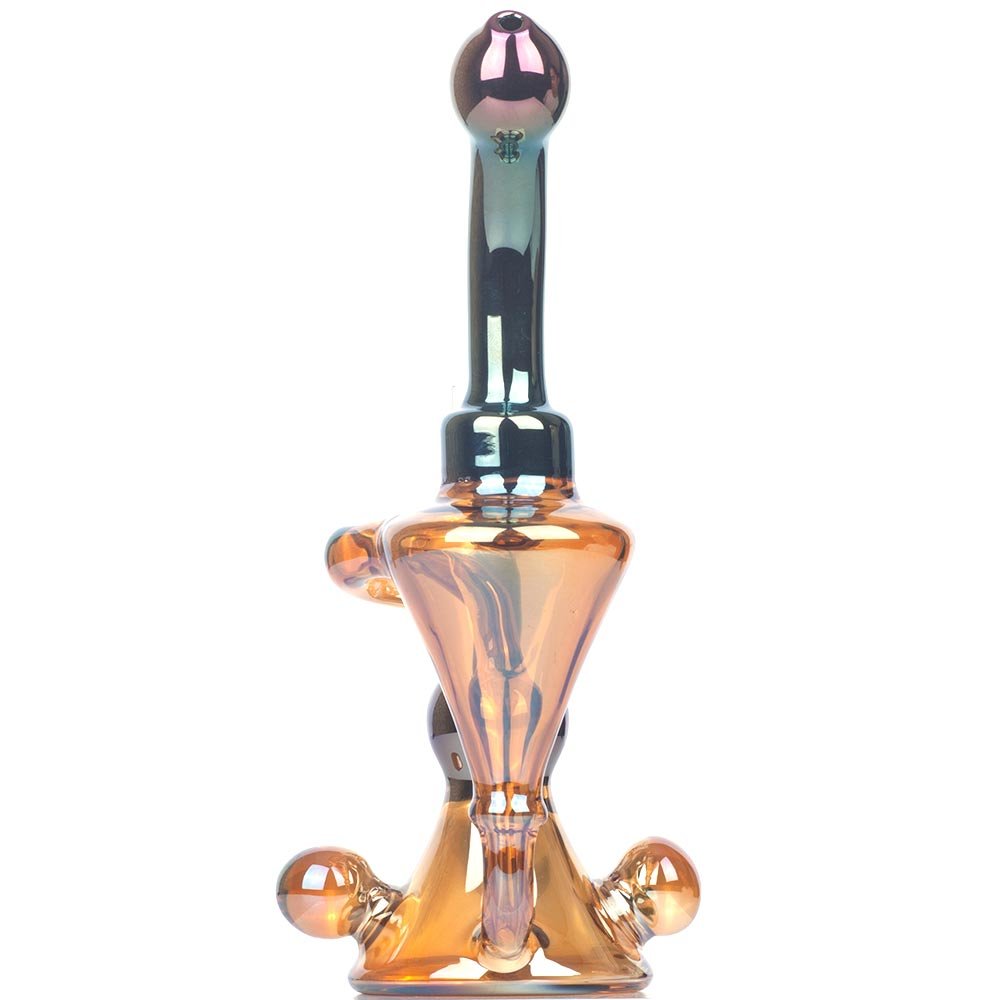 8" Gradient Recycler Dab Rig - Puffing Bird
