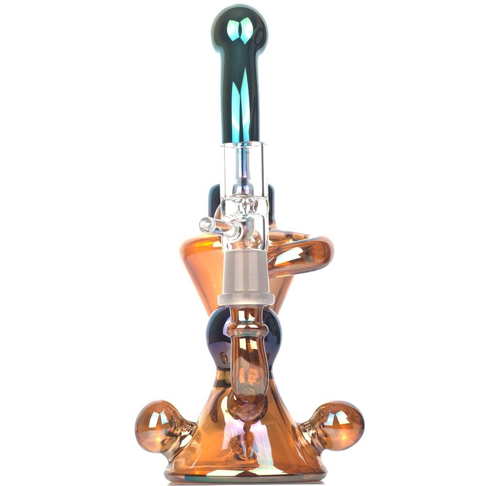 8" Gradient Recycler Dab Rig - Puffing Bird