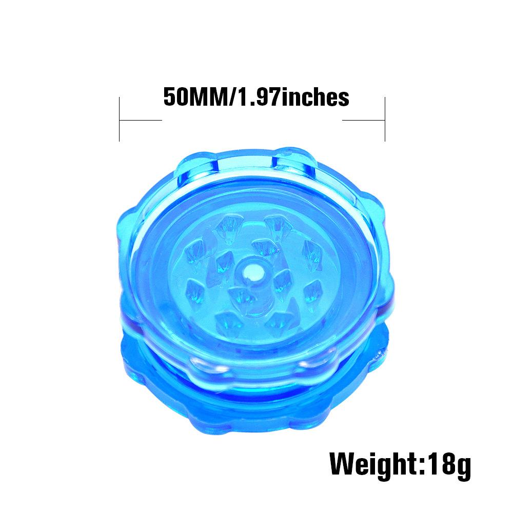 Transparent Plastic Novelty Herb Grinder 2 Layer 50MM (3 Color ...