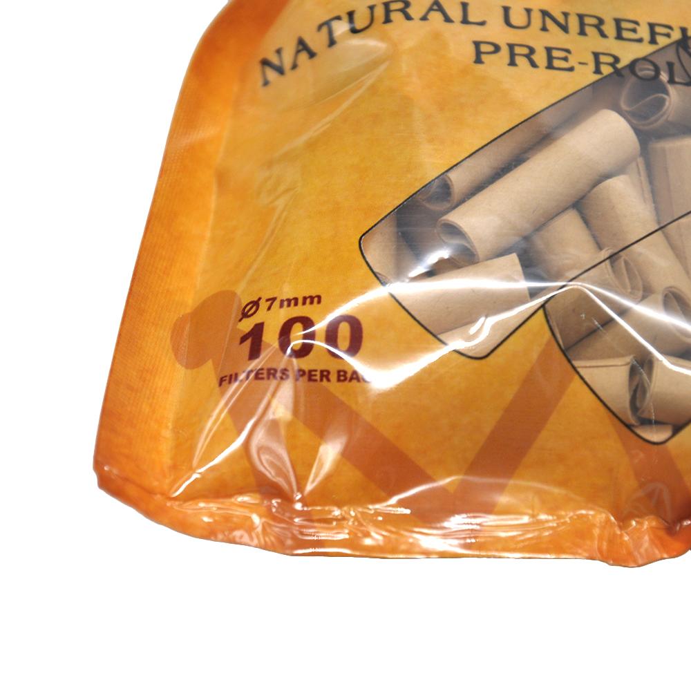 Natural Unrefined Rolling Paper Filter Tips - 7mm Pre-Rolled Tips (100 ...