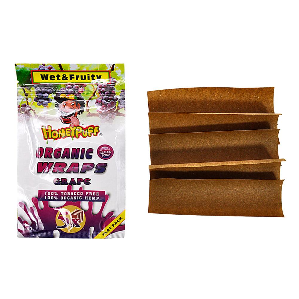 HoneyPuff Grape Organic Rolling Papers - 50 Packs - Puffing Bird