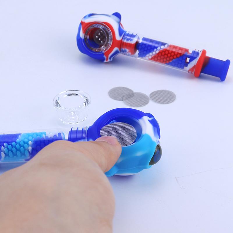 Fish-Shaped Silicone Smoking Pipe with Columnar Spiral Filtration ...