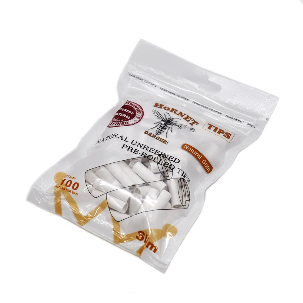 Natural Unrefined Rolling Paper Filter Tips - 7mm White Pre-Rolled Tips ...