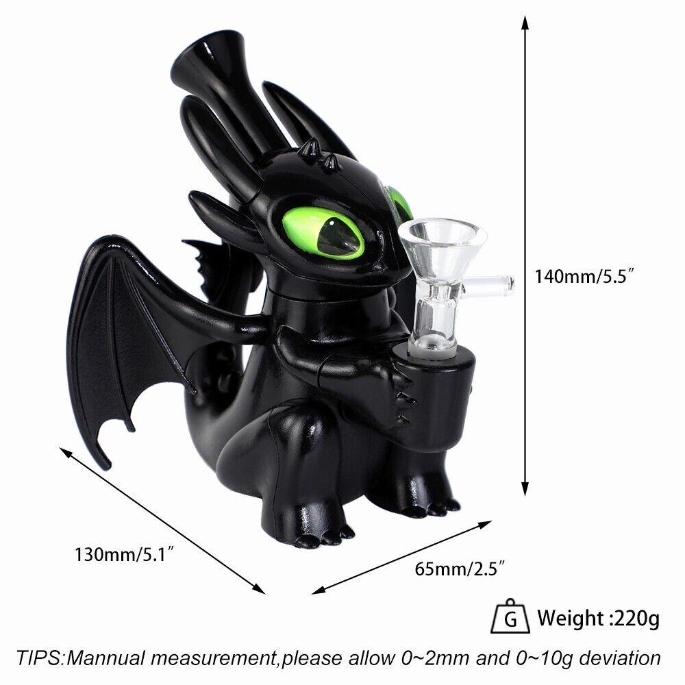 Night Fury Shaped Mini Silicone Water Pipe - Puffing Bird