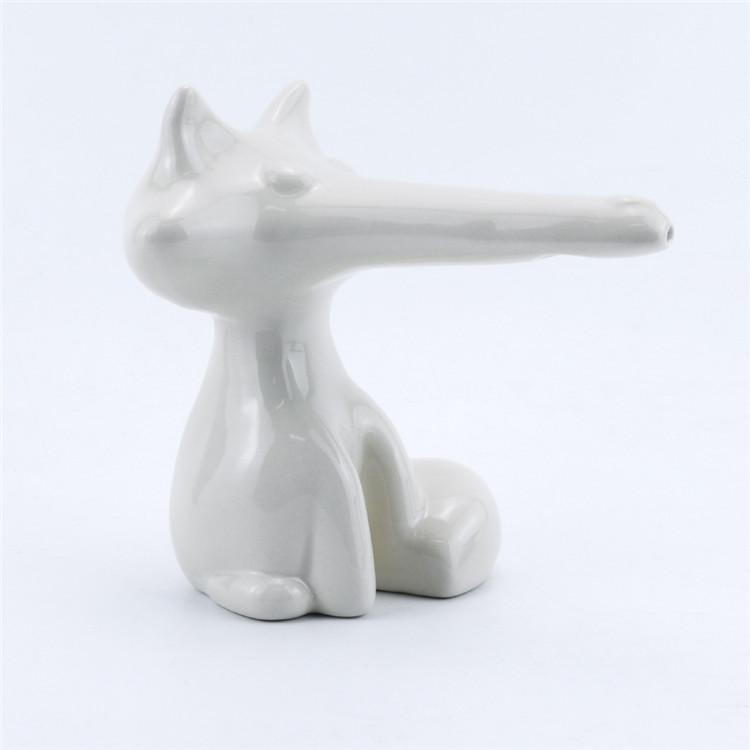 Fox-Shaped Ceramic Water Pipe - Puffing Bird
