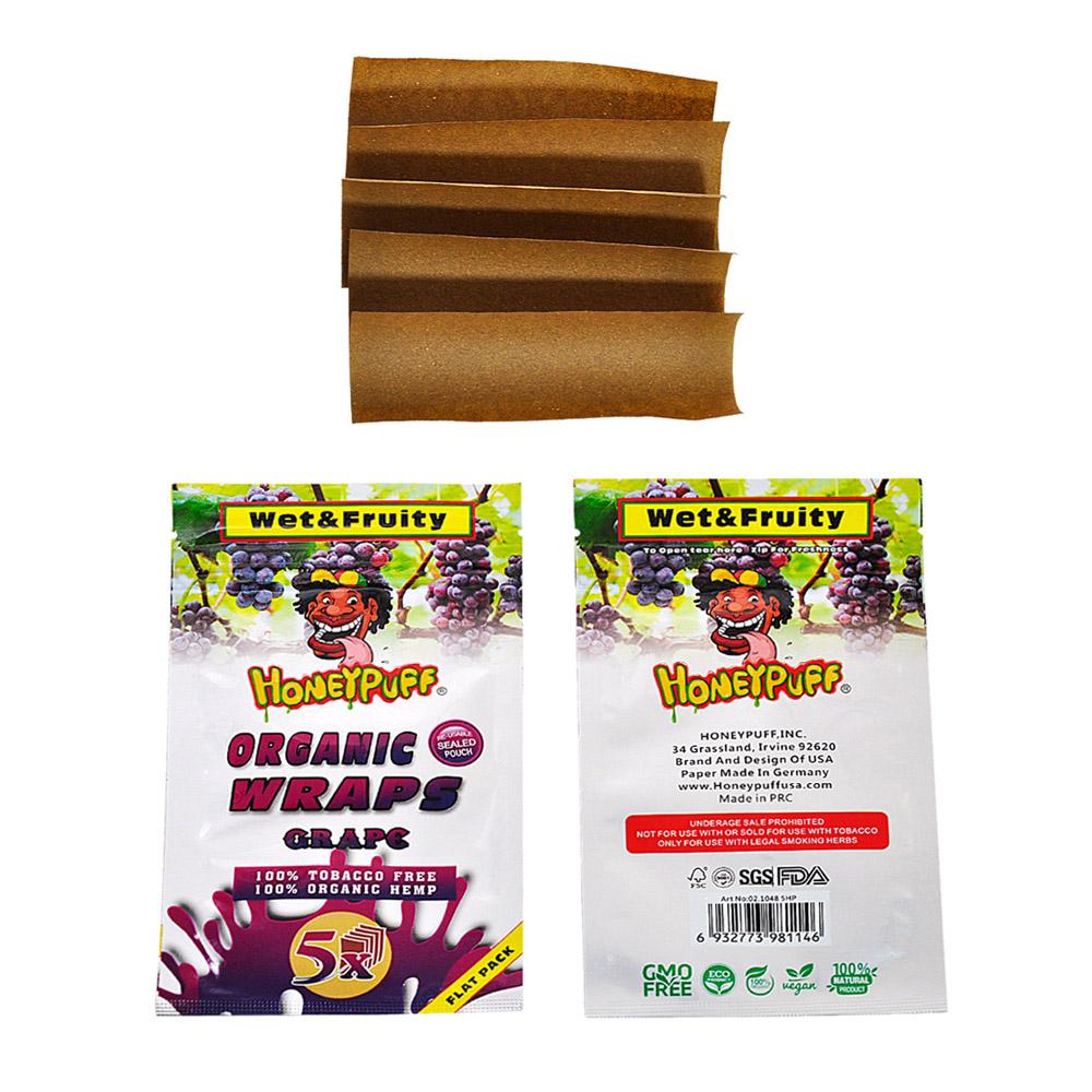 HoneyPuff Grape Organic Rolling Papers - 50 Packs - Puffing Bird