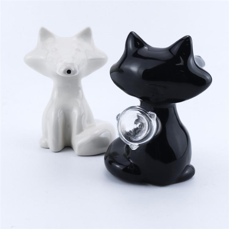 Fox-Shaped Ceramic Water Pipe - Puffing Bird