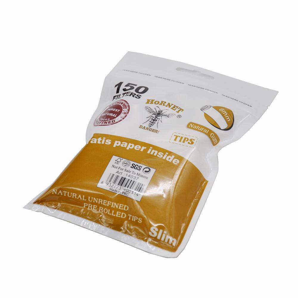 Natural Unrefined Rolling Paper Filter Tips - 6mm White Pre-Rolled Tips ...