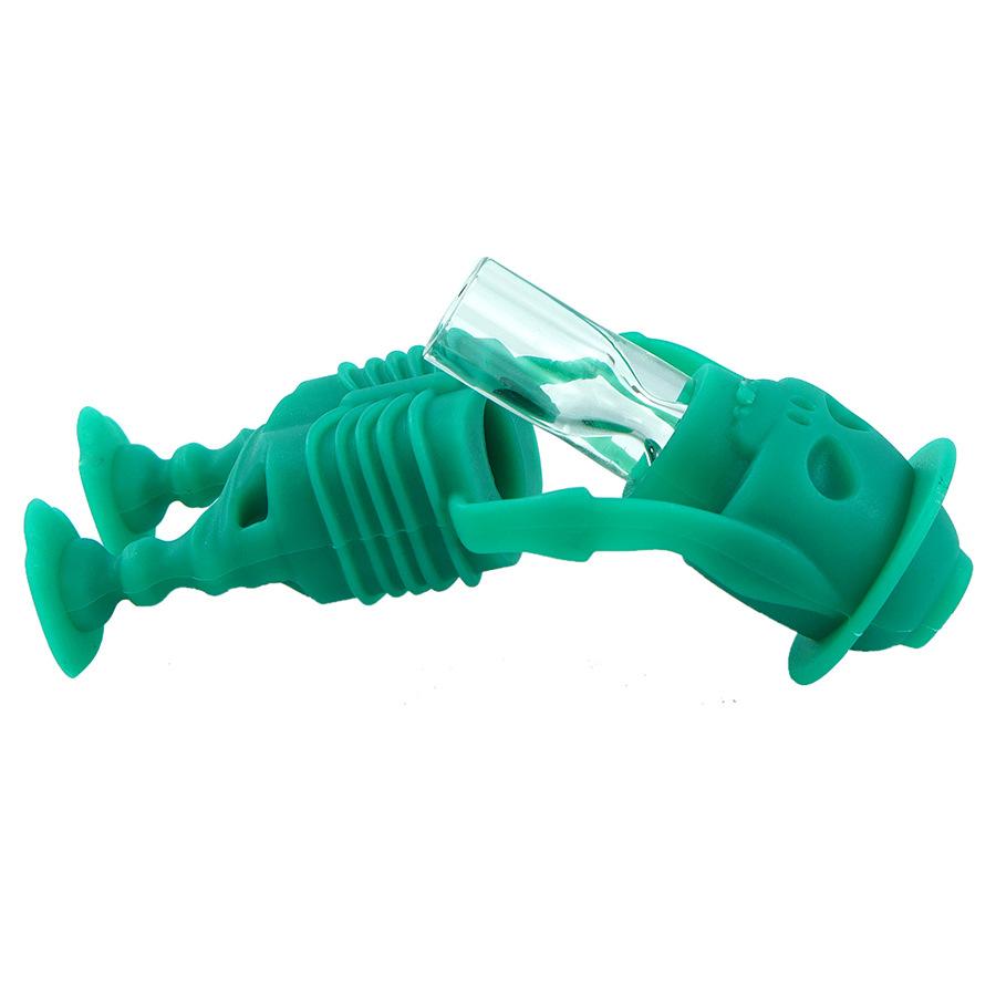 3" Zombie Silicone Smoking Pipe - Puffing Bird