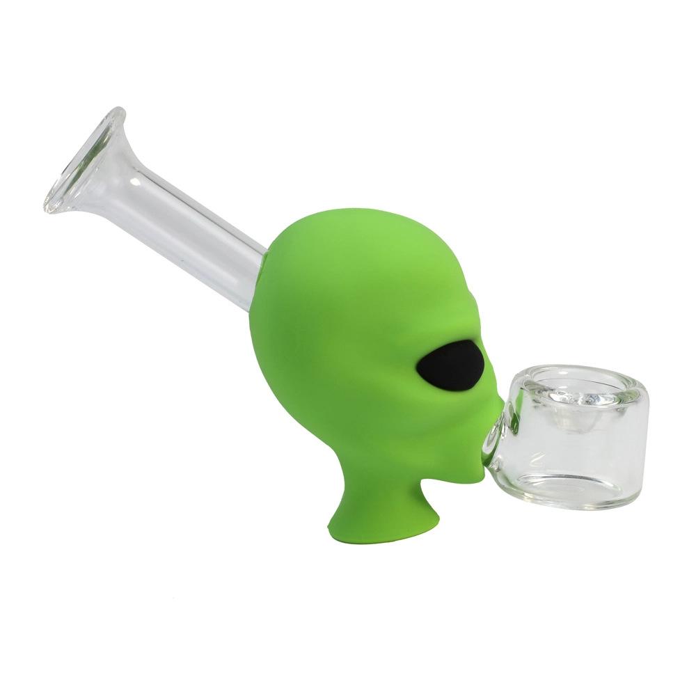 Alien Silicone Bong with Glass Bowl - Puffing Bird