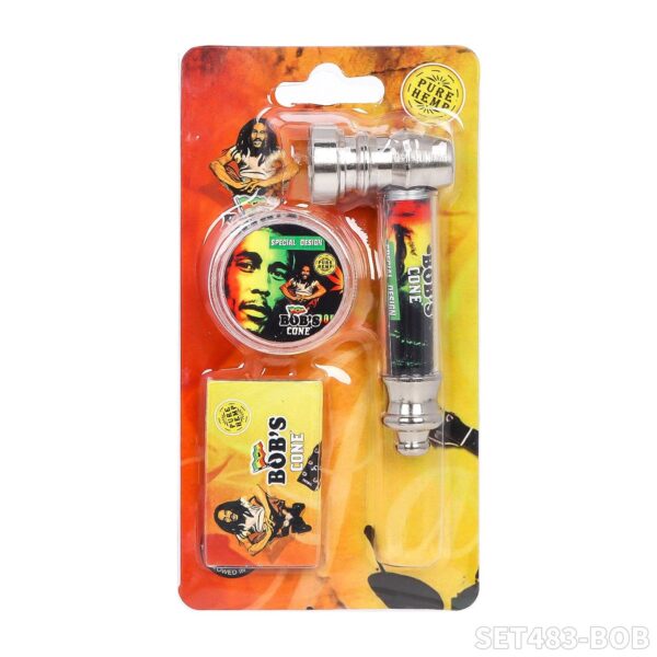 Bob's Cone Metal Pipe with Card Packaging - Puffing Bird