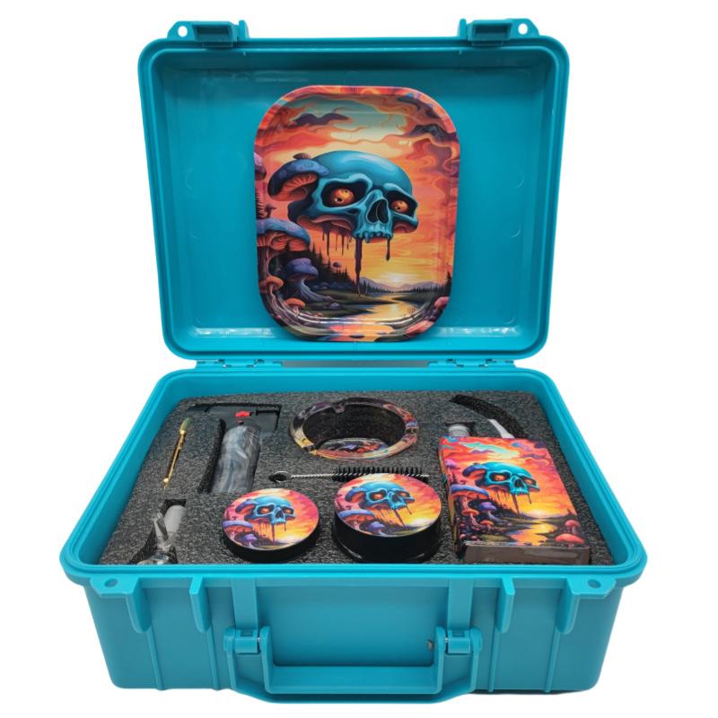 8-Piece Stash Box Kit - Portable Case with Mini Game Console Water Pipe ...