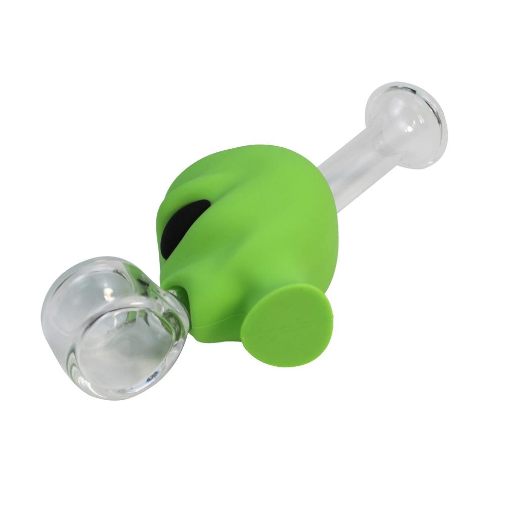 Alien Silicone Bong with Glass Bowl - Puffing Bird