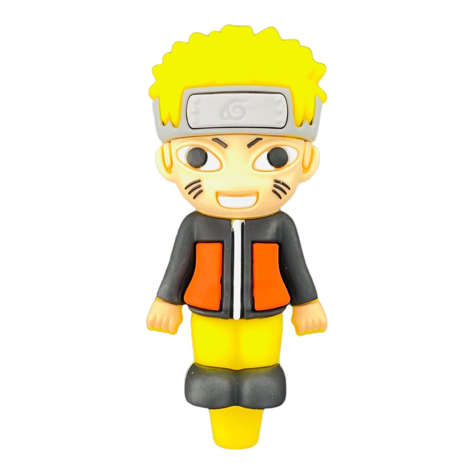 Naruto Uzumaki Silicone Pipe with Glass Bowl - Puffing Bird