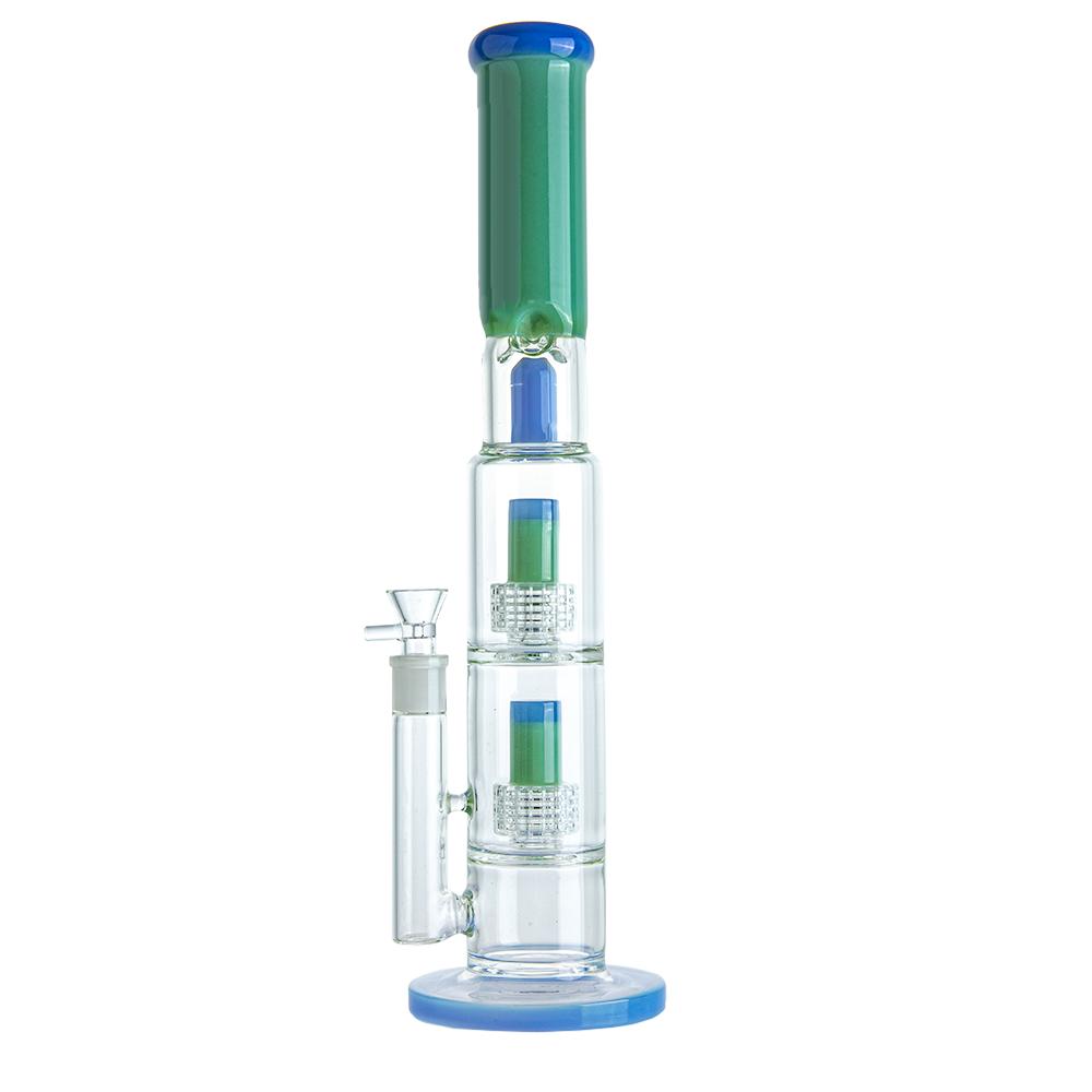 17.7 " Large Straight Tube Percolator Bong - Puffing Bird