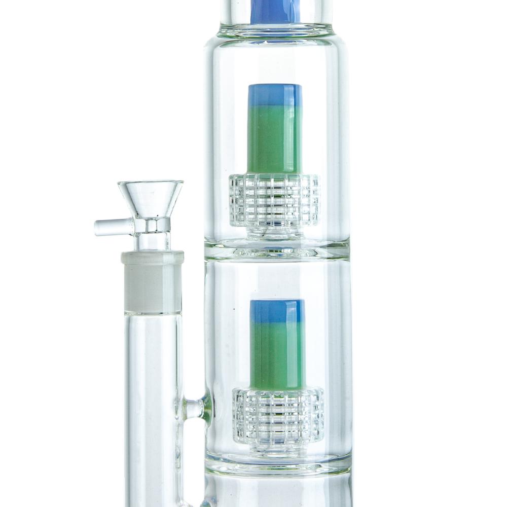 17.7 " Large Straight Tube Percolator Bong - Puffing Bird