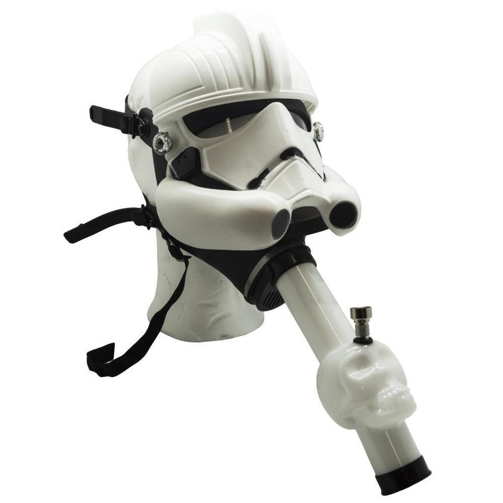 White Star Wars-Inspired Silicone Gas Mask with Skull Acrylic Bong ...
