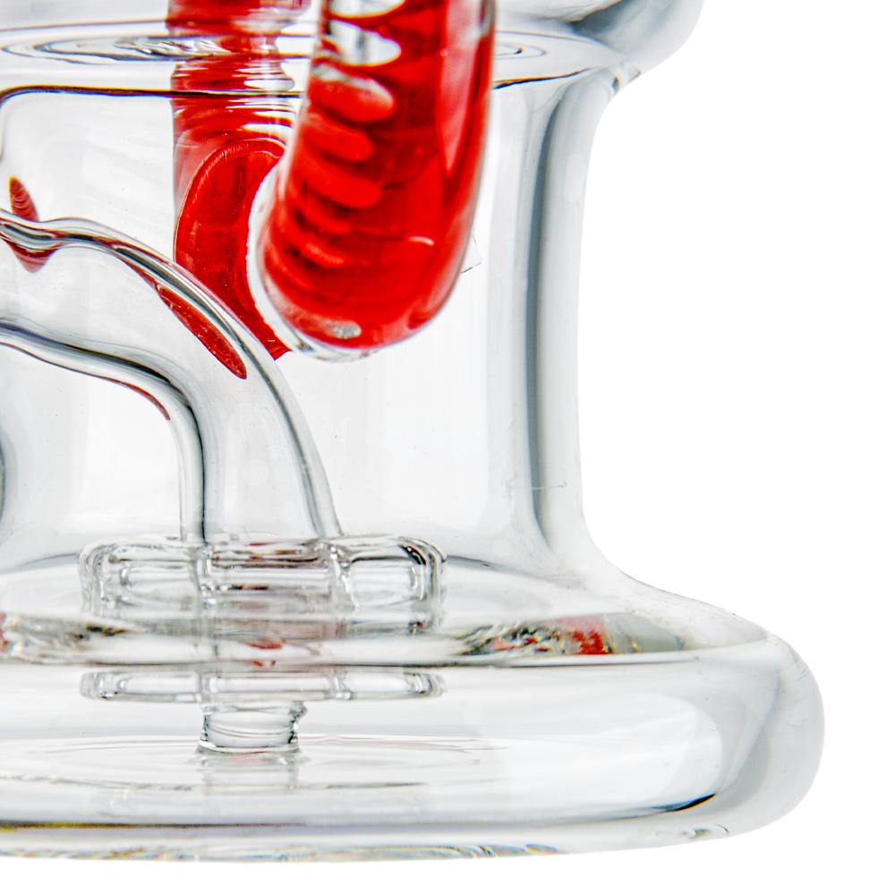 6.9" Colorful Disc Perc Dab Rig - Puffing Bird