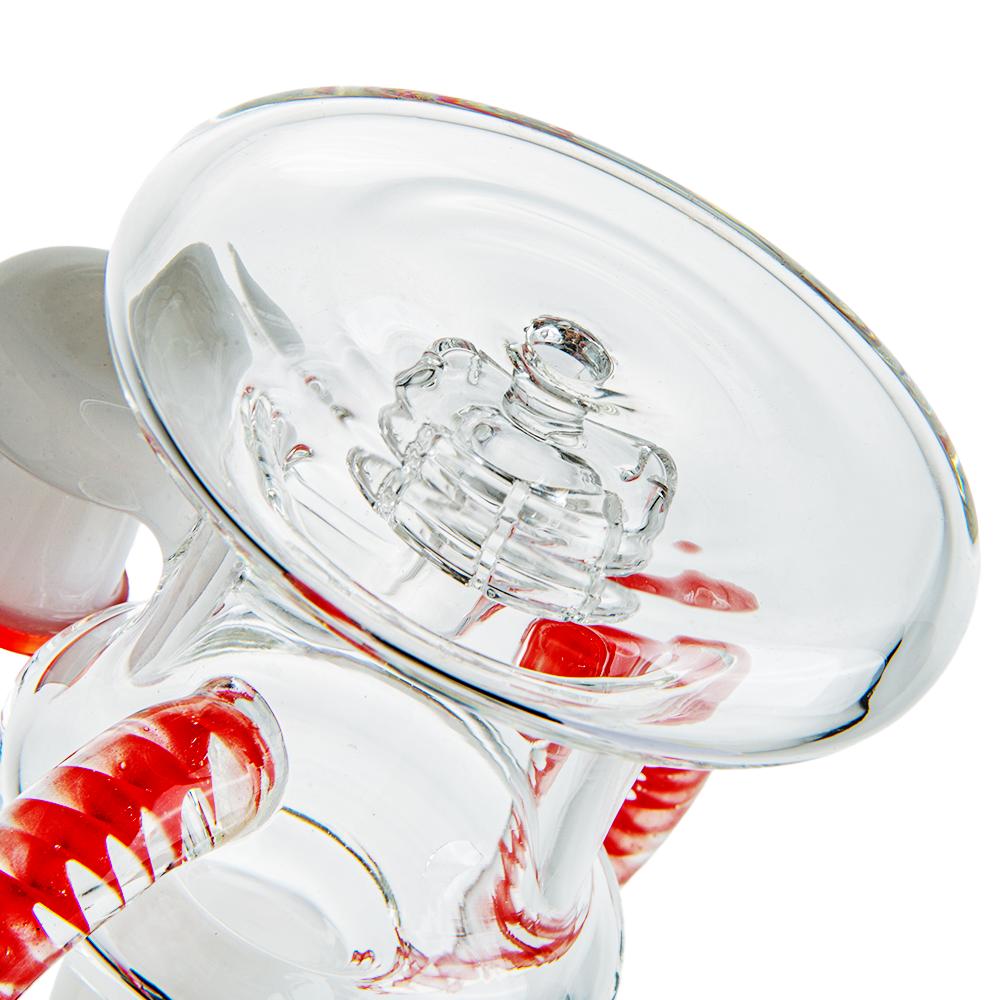 6.9" Colorful Disc Perc Dab Rig - Puffing Bird