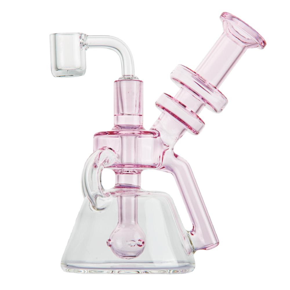 6" Recycler Glass Dab Rig with Double Ring Neck - Puffing Bird